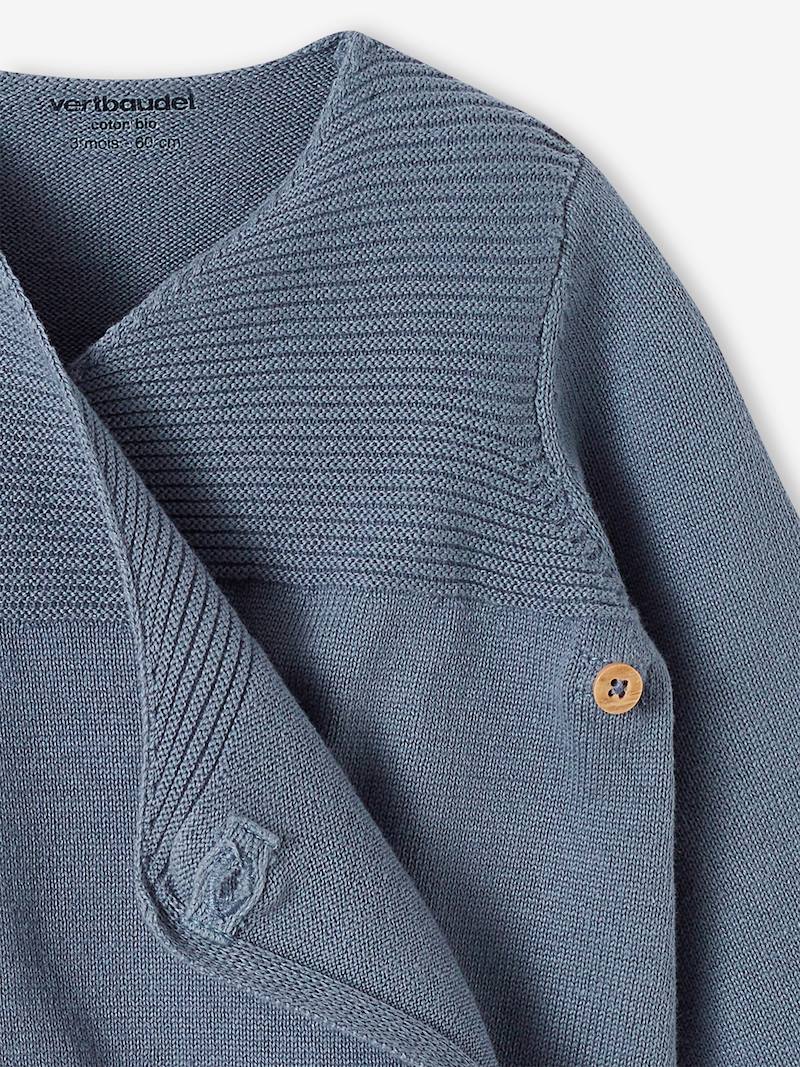 Brassière bébé naissance en tricot de coton bio - gris clair chine, Bébé